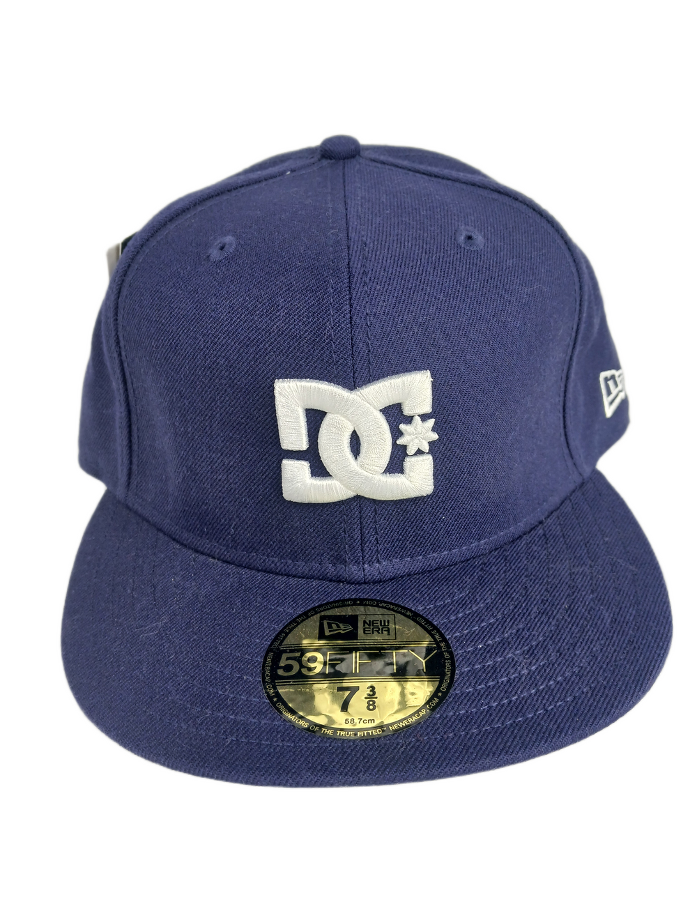 DC X New Era 59Fifty Blue White Size 7 3/8 58.7 Vintage Fitted Hat ...