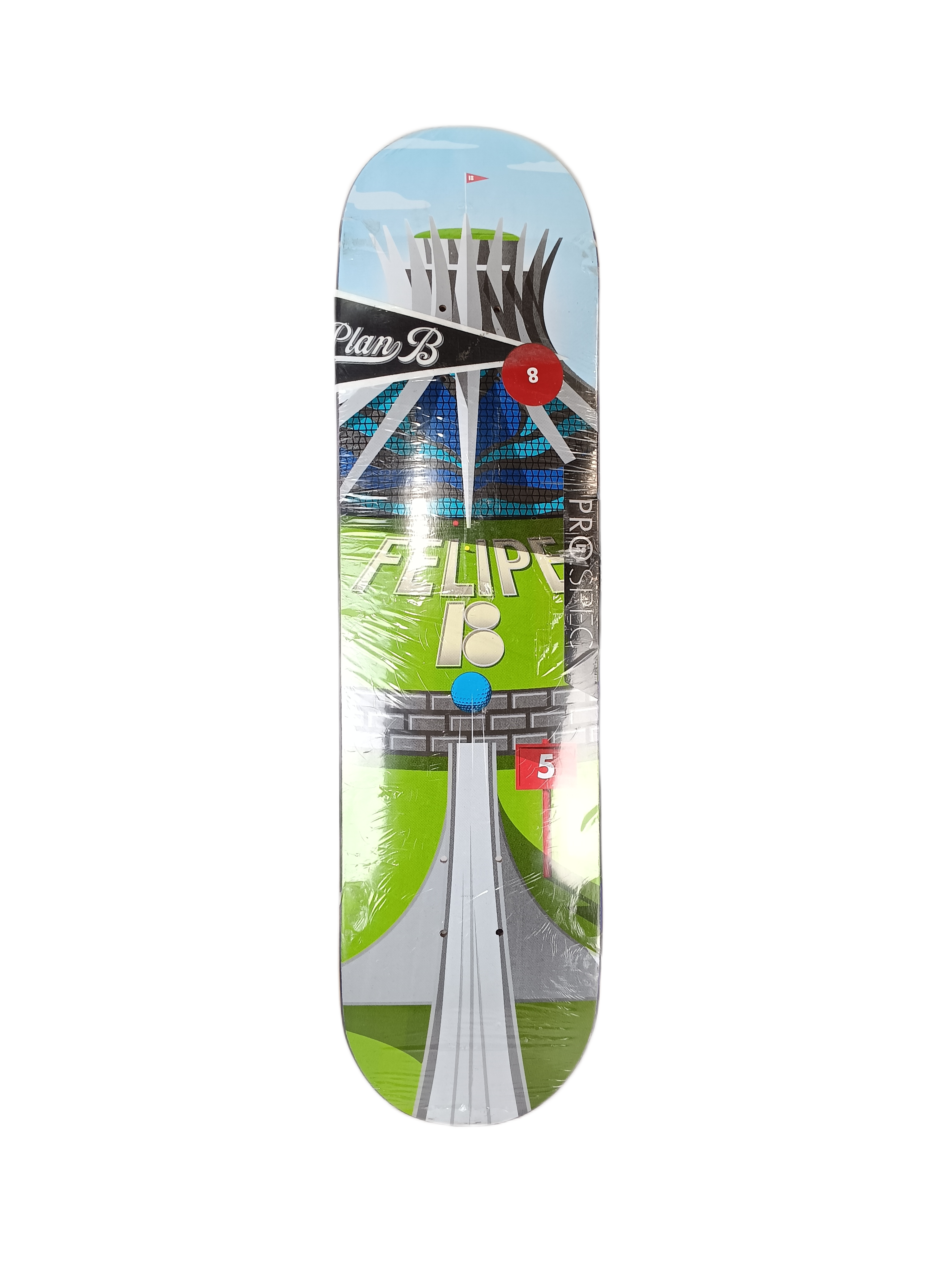 Plan-B Plan B Felipe Gustavo Mini Golf Multi 8.0 Deck Ripped Plastic ...