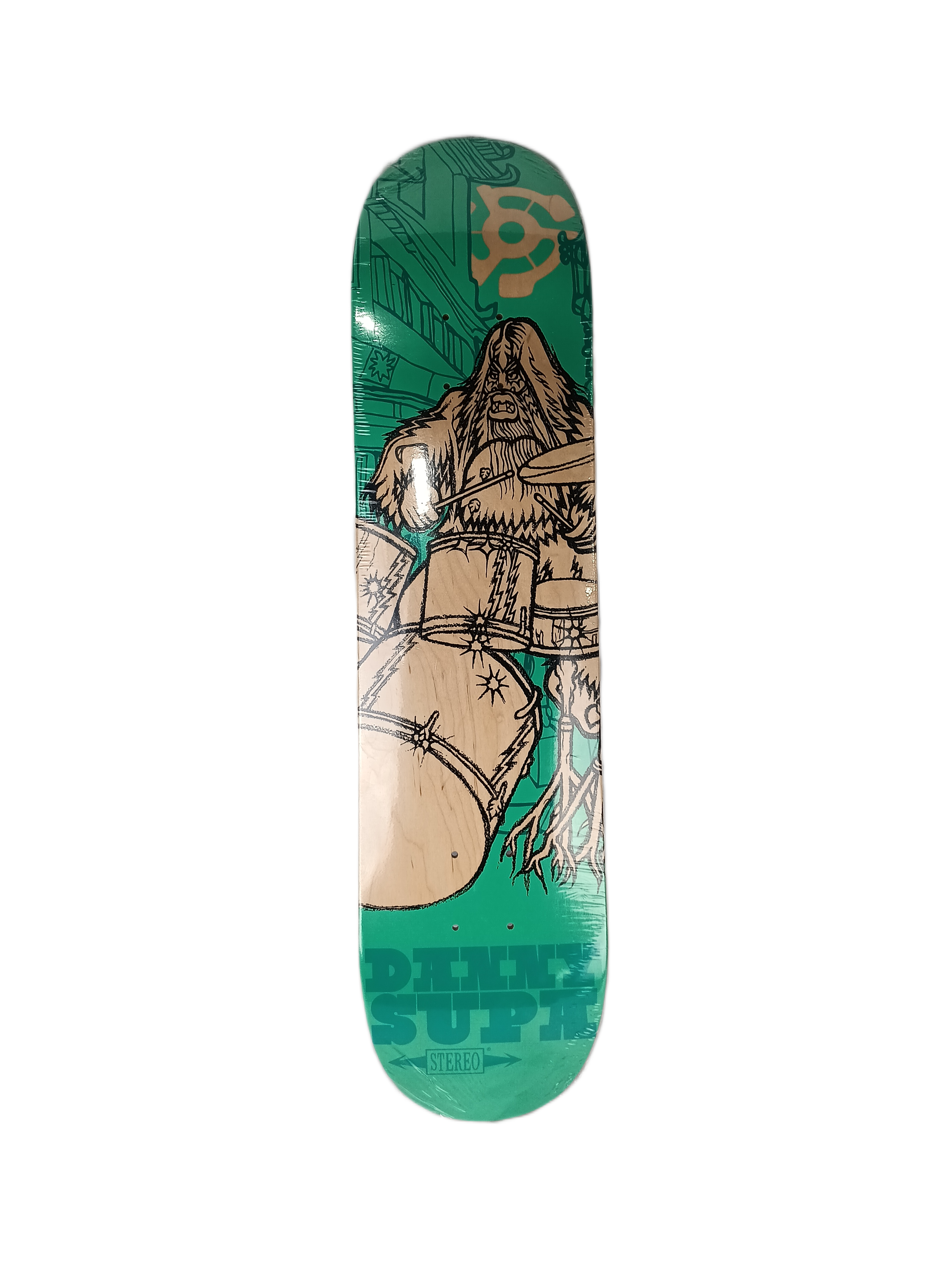 Stereo Danny Supa Bigfoot Turquoise Woodgrain Black Size 7.5" Vintage ...
