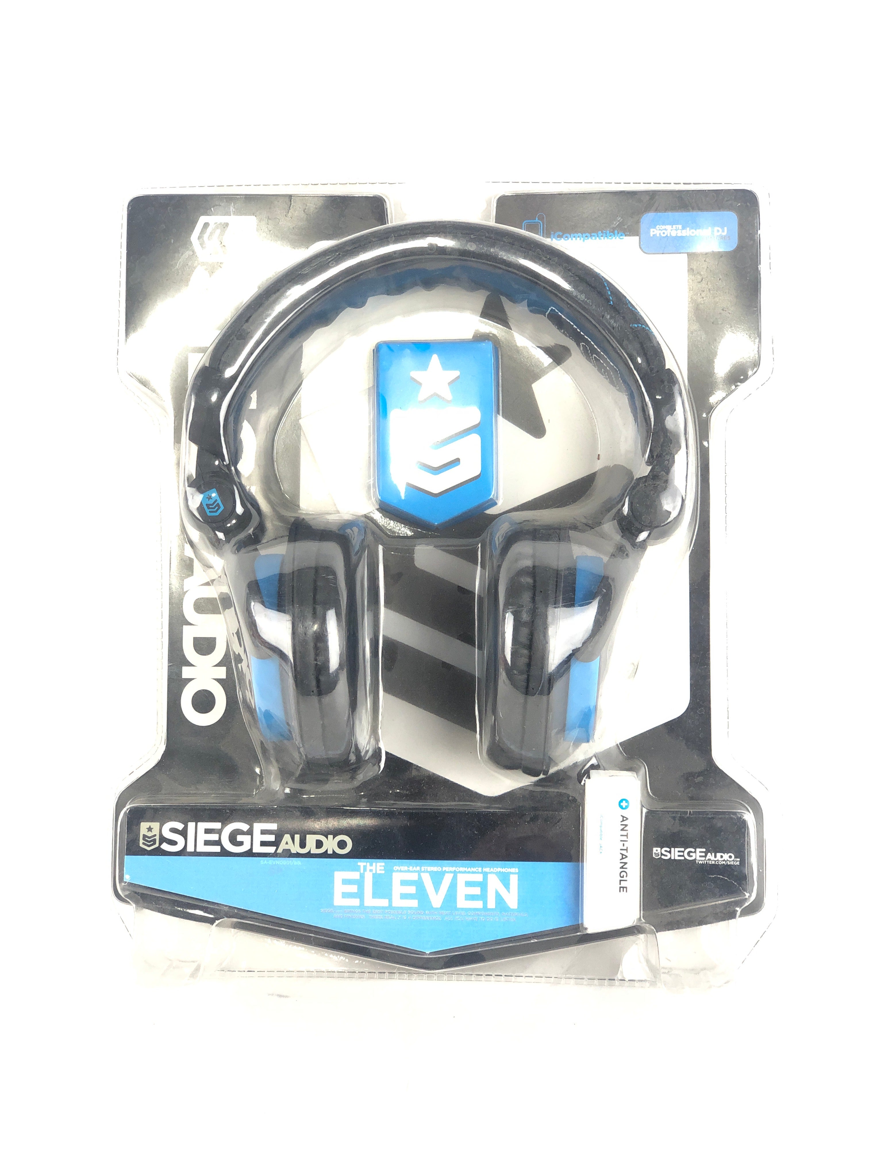 Siege Audio The Eleven Blue Black Stereo Headphones – western-skate-co