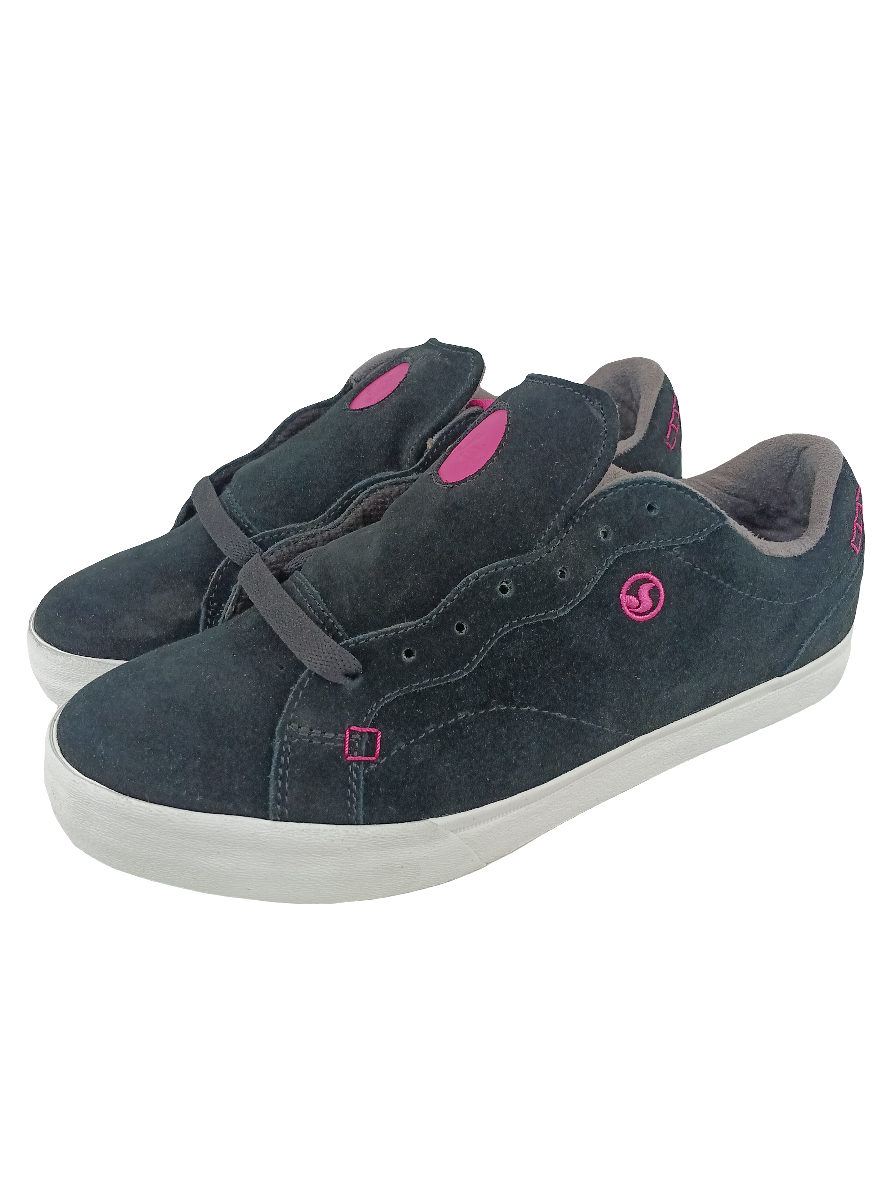 DVS Standard Lo Luxe Black Pink Suede Size 9 Shoes – western-skate-co